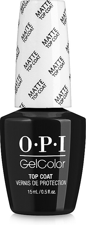 OPI Top MATTE Верхнее покрытие с матовым эффектом, Матовый топ GelColor, 15 мл