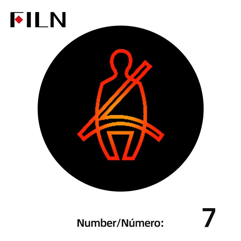 FILN 12 В 24 В Светодиодный контрольный свет Металлический индикатор 8 мм 10 мм 12 мм 14 мм 16 мм с символом проводов для приборной панели автомобиля Грузовик Приборная конструкция 14mm, 7, Black shell