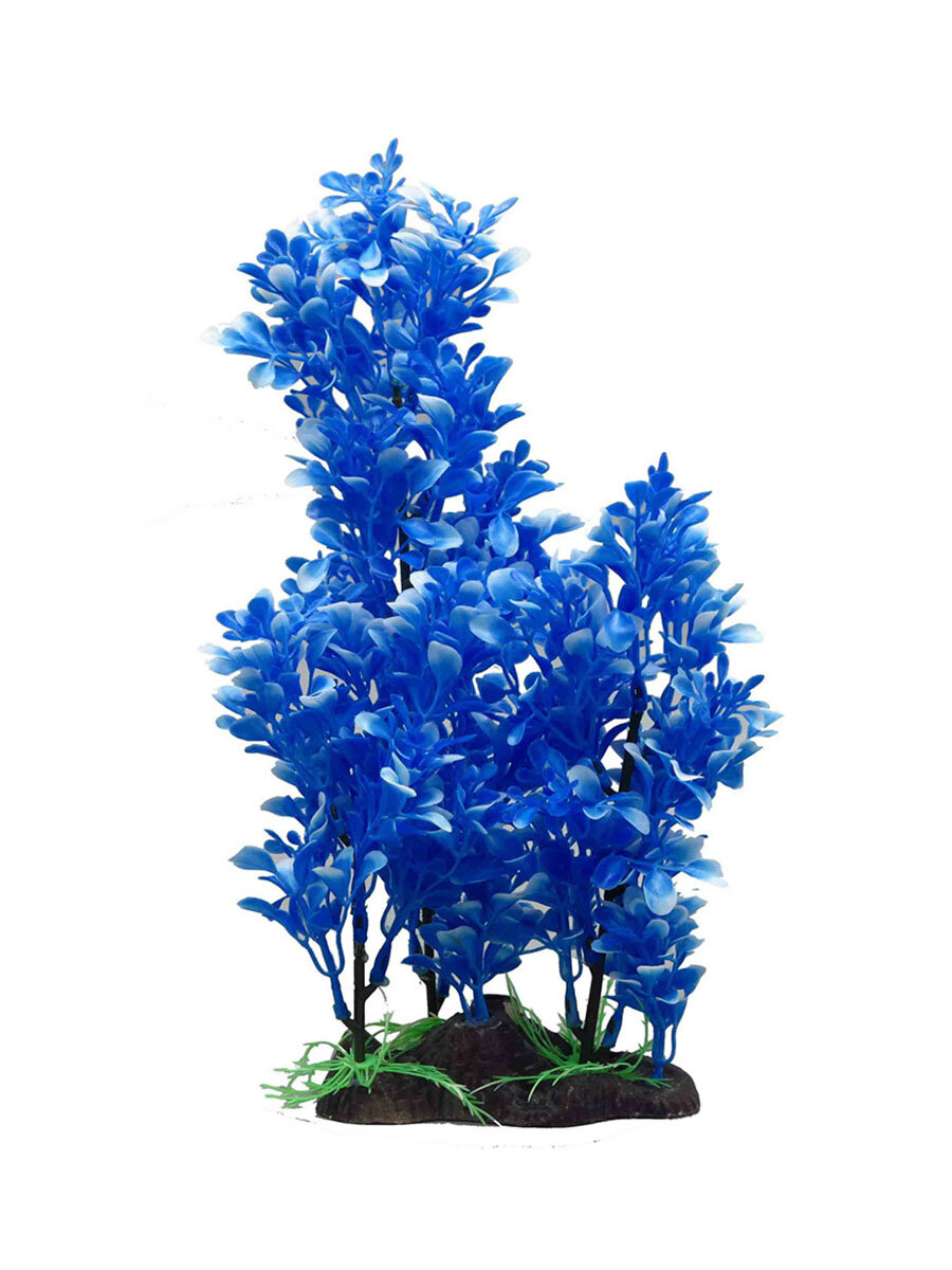 Растение искусственное Aquanimal для аквариума и террариума «Ротала синяя» 13x7x35 см