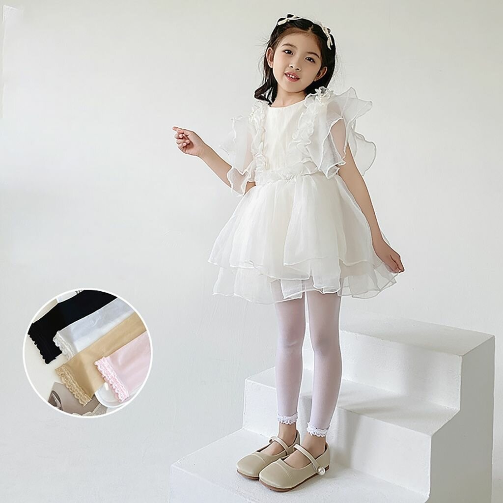 Летние детские чулки свободного кроя черного цвета S