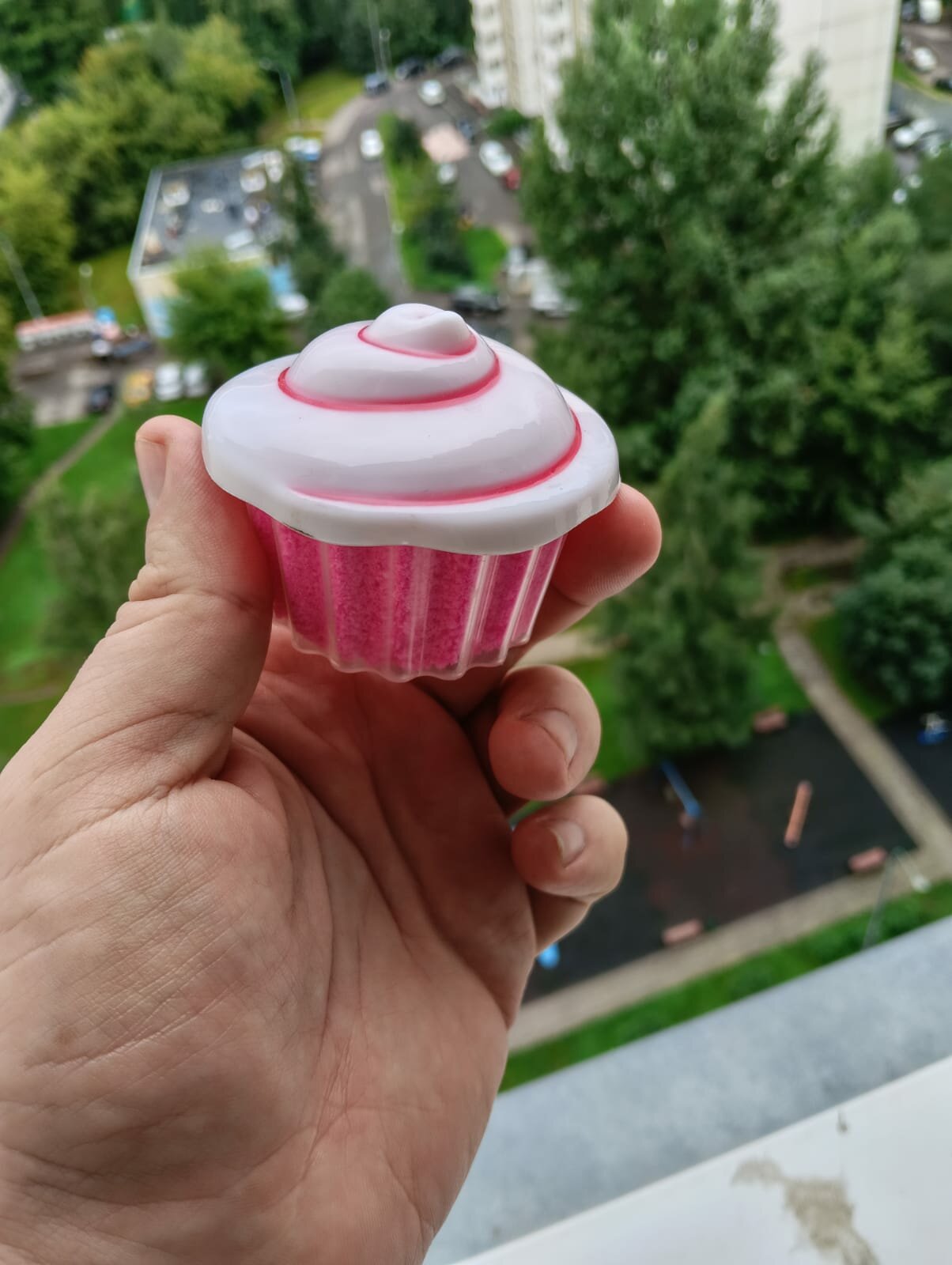 Слайм в формочке пироженого