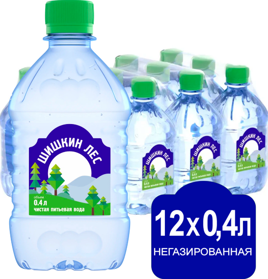 Шишкин Лес 0,4л.*12шт. Негаз Шишкин лес Вода Производство - Россия