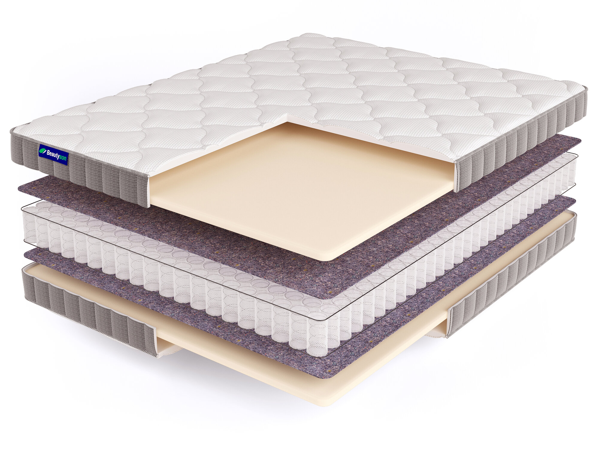 Матрас Beautyson Promo 3 S600 90х200 анатомический средней жесткости Независимые пружины высота 21 см