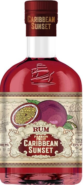 Ром KVKZ, "Caribbean Sunset" Passion Fruit based on Rum, 0.5 л