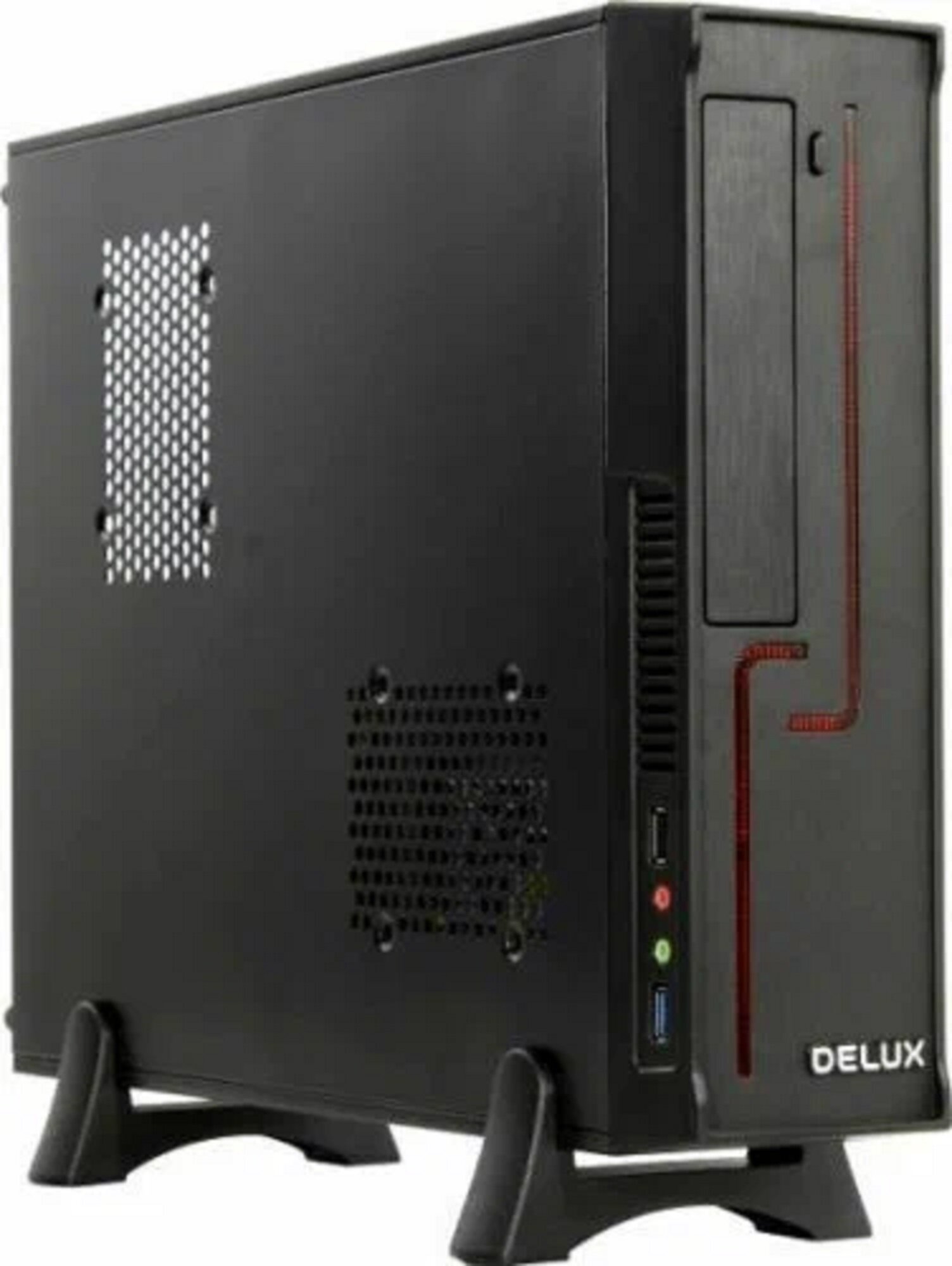 Корпус mATX Delux H308 H308_300, Mini Tower, Micro-ATX, черный