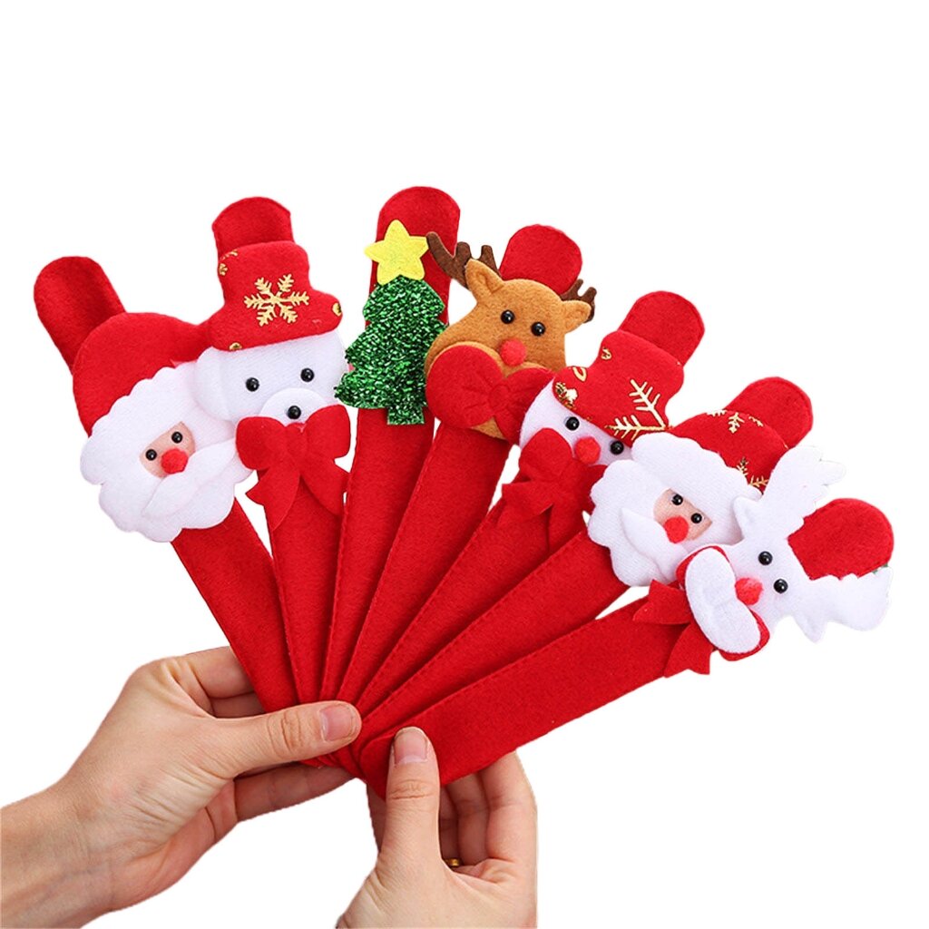 Рождественский Санта-Олень, Елка, Хлопающий браслет, украшения, Хлопающий Круг, подарочный браслет