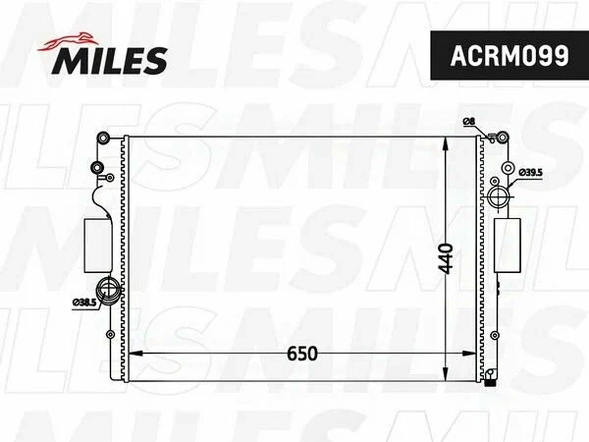 Радиатор IVECO DAILY III/IV 2.2D/2.9D M/T 99-/02-, MILES ACRM099