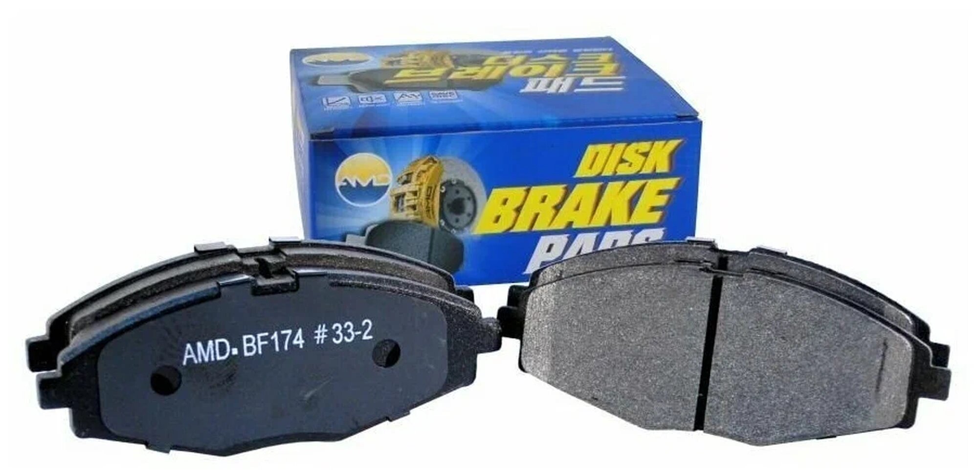 Колодки тормозные дисковые передние для а/м CHEVROLET Spark, Lanos; DAEWOO Matiz, AMD AMDBF174