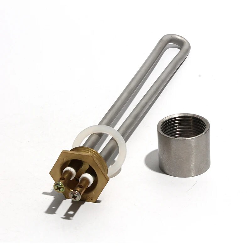 Lujinxun 110 В переменного тока/380 в/в DN25/1 дюймовая Паровая трубка для обогрева парового двигателя сауны из нержавеющей стали высокотемпературный электрический обогреватель 1/2/3 кВт, белый, 220 В, 2KW 200mmL