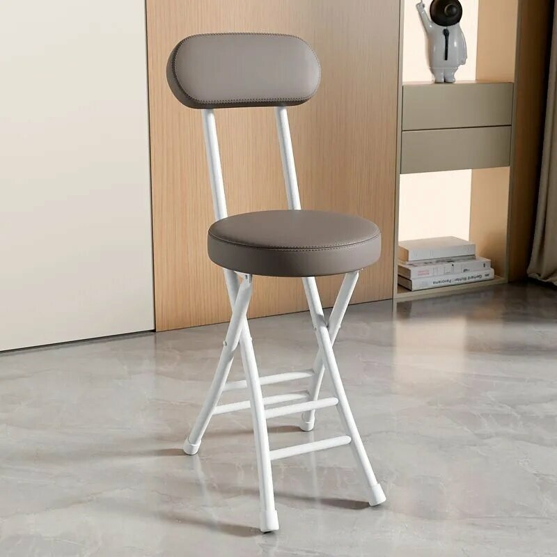 Барный стул, 1 шт. Складной，Мягкая упаковка из полиуретана，25×32×78cm, серый