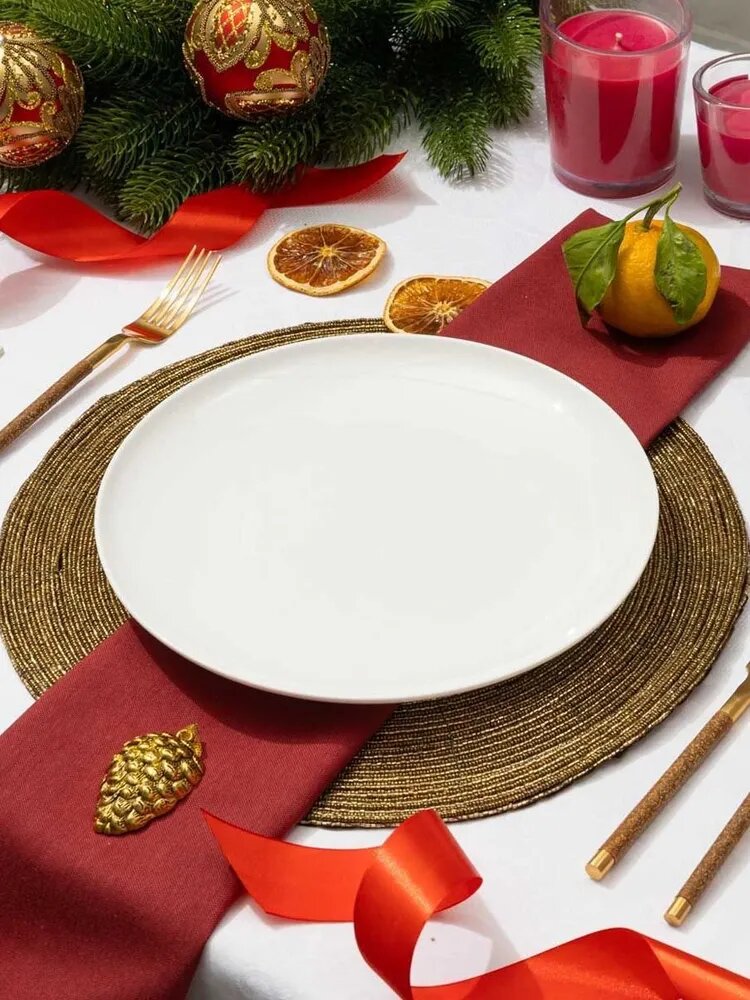 Тарелка обеденная Zapel Table Blanche 26,8см, фарфор, без рисунка