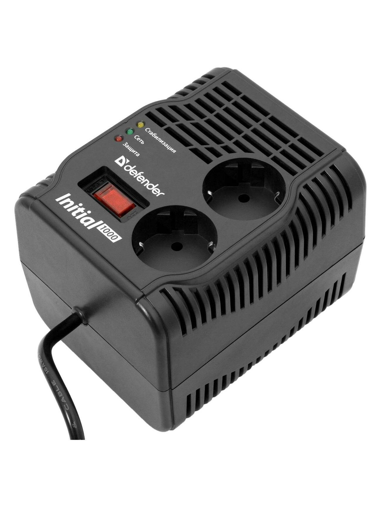 Стабилизатор напряжения Defender AVR Initial 1000VA