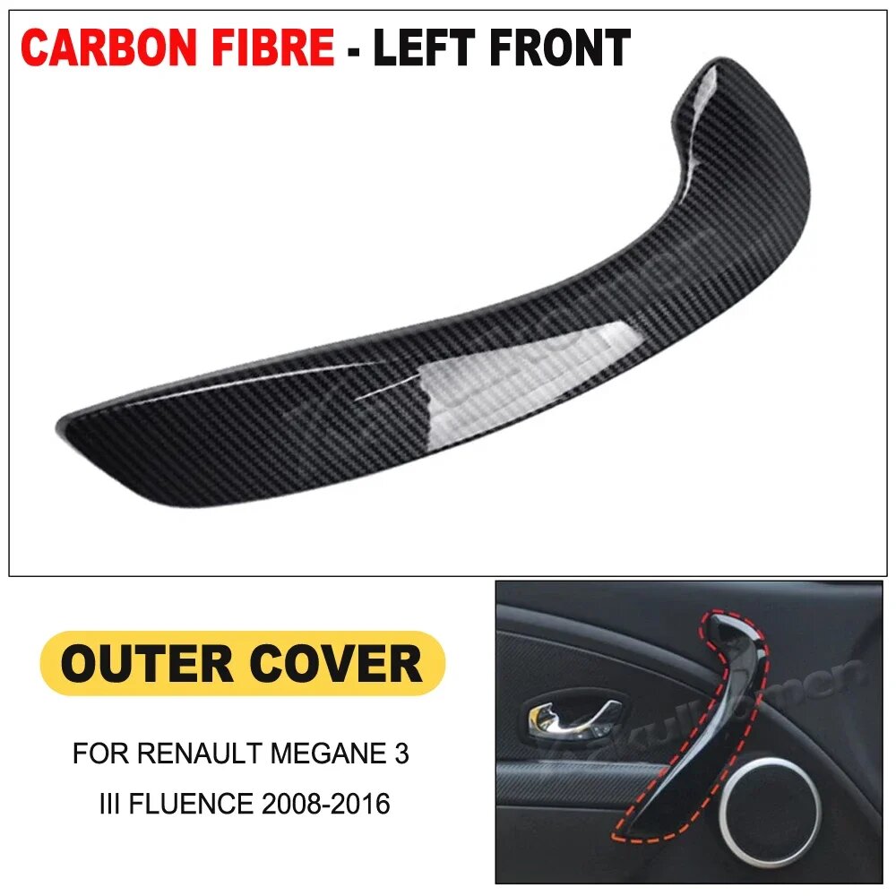 Для Renault Megane 3 III Fluence 2008-2016 салон автомобиля передняя левая и правая carbon -outer-L