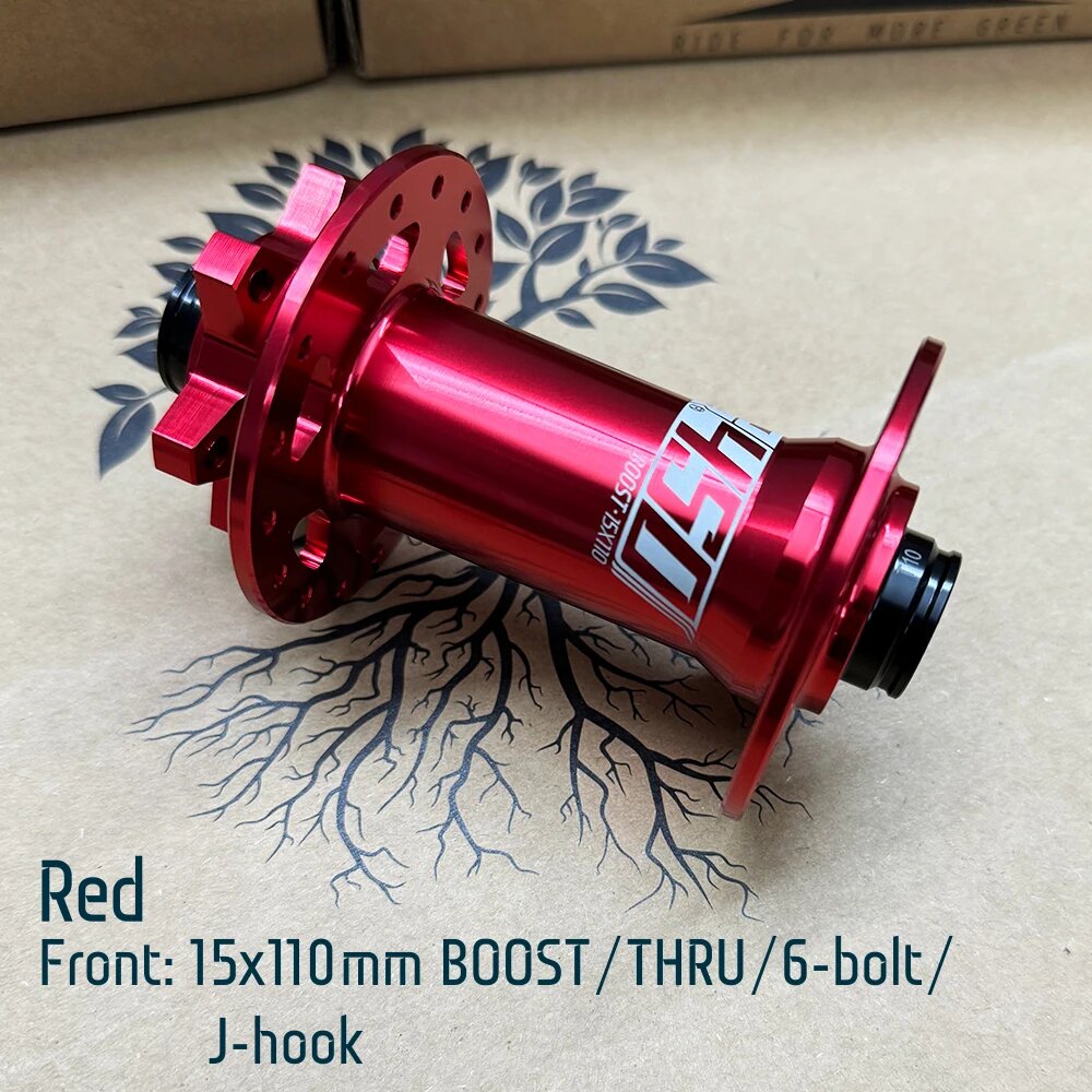 Koozer 450 Boost передняя втулка MTB 32 отверстия, 6-болт, Красный