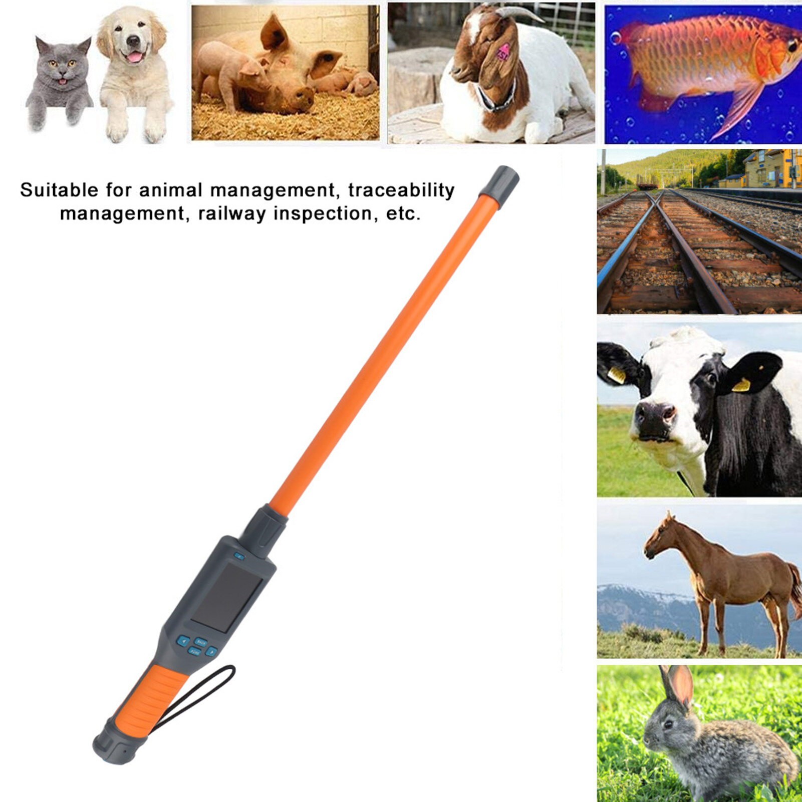 Ручной считыватель RFID-меток с частотой 134,2 кГц, USB/Bluetooth-сканер чипов ISO11784/85, стандарт для FDX‑B/FDX‑A/HDX, США, 110‑220 В