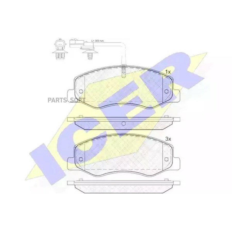 ICER Колодки дисковые задние