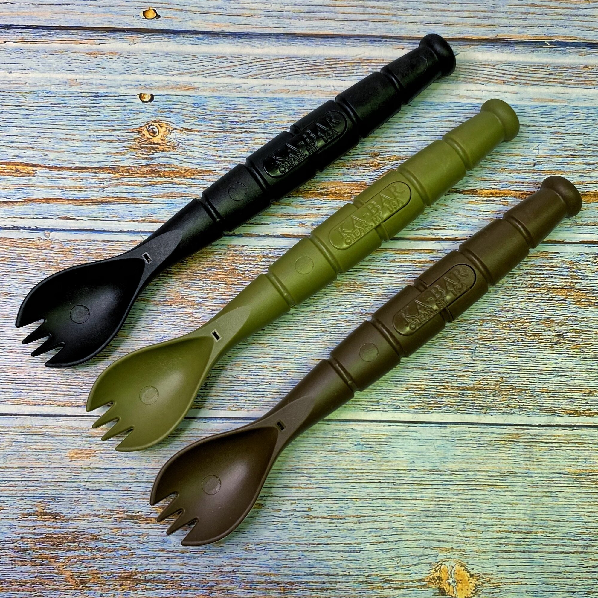 Походный столовый прибор Ka-Bar Spork & Knife 3-Pack, Multicam, 9909MIL