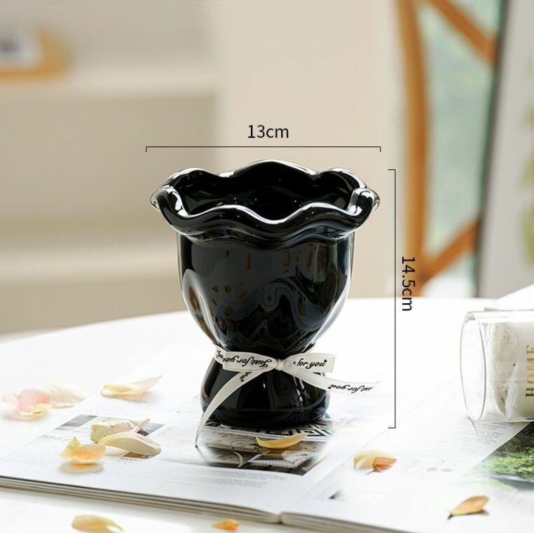 Французский кремовый стиль-керамическая ваза-украшение гостиной