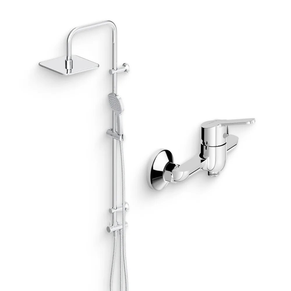 Душевой комплект Смеситель для душа Dorff Norma / Стойка D0712000, хром