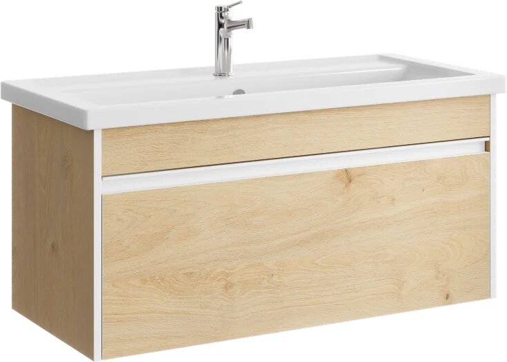 Тумба под раковину без столешницы Aqwella Urban 100, подвесная, дуб давос