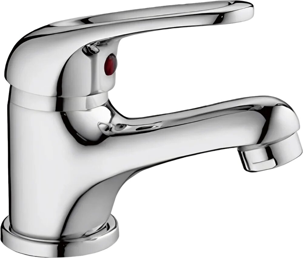 Смеситель для раковины D-lin 410 D110410 хром, глянцевый, кран для ванной в раковину, из латуни, рычажный, с керамическим картриджем, с функцией экономии расхода