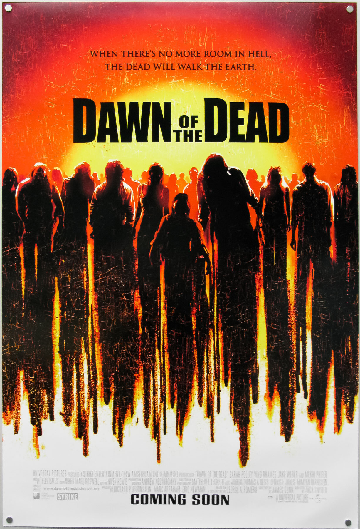 Плакат, постер Рассвет мертвецов (Dawn of the Dead) 2004 на бумаге, размер 21х30см