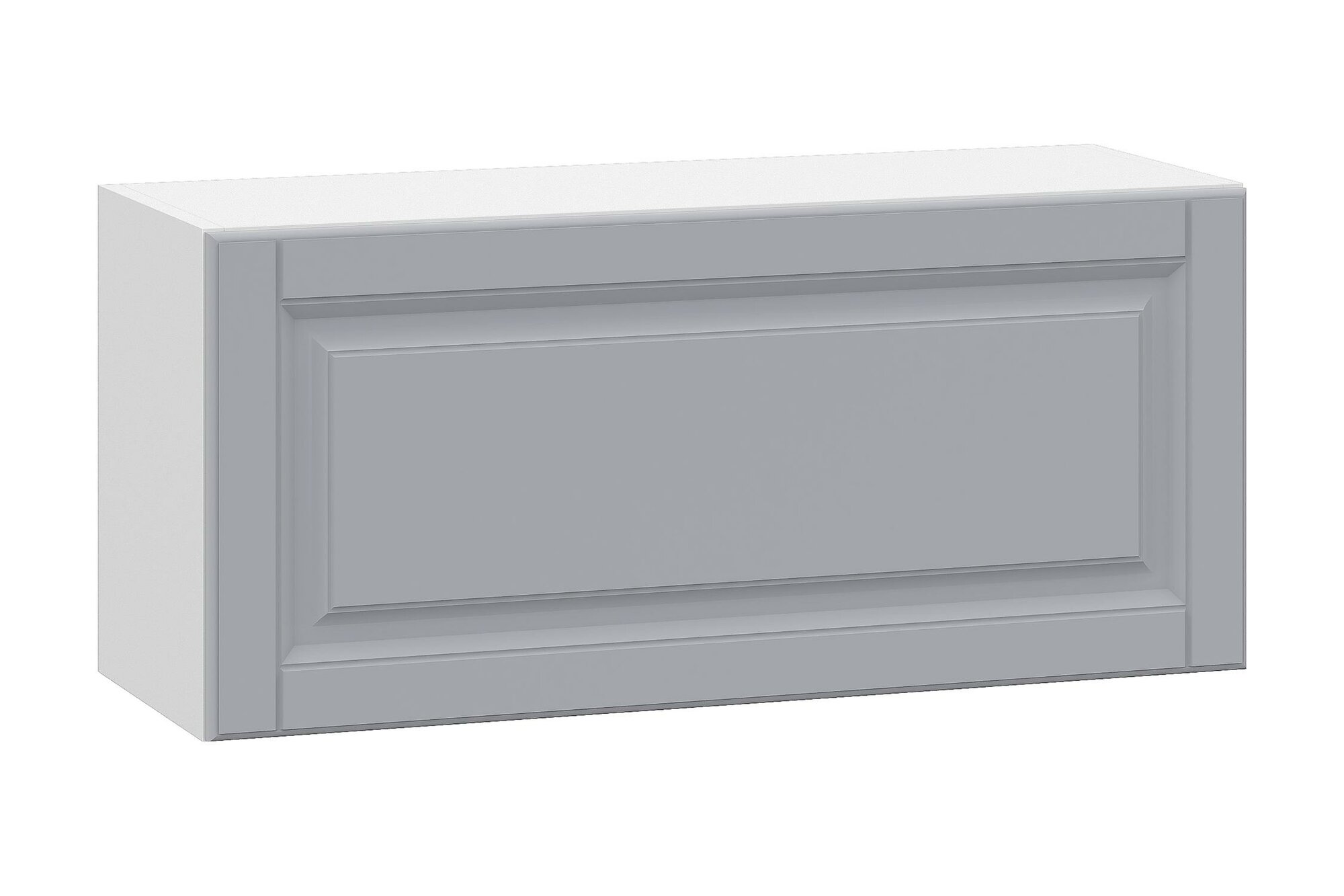 Шкаф верхний горизонтальный Нонтон Калеста, 80х29х36 см, белый / серебряный песок