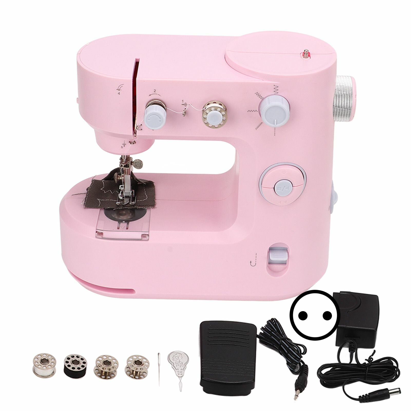 Машина 5 стежков, портативная, оверлок, 100-240 В, EU