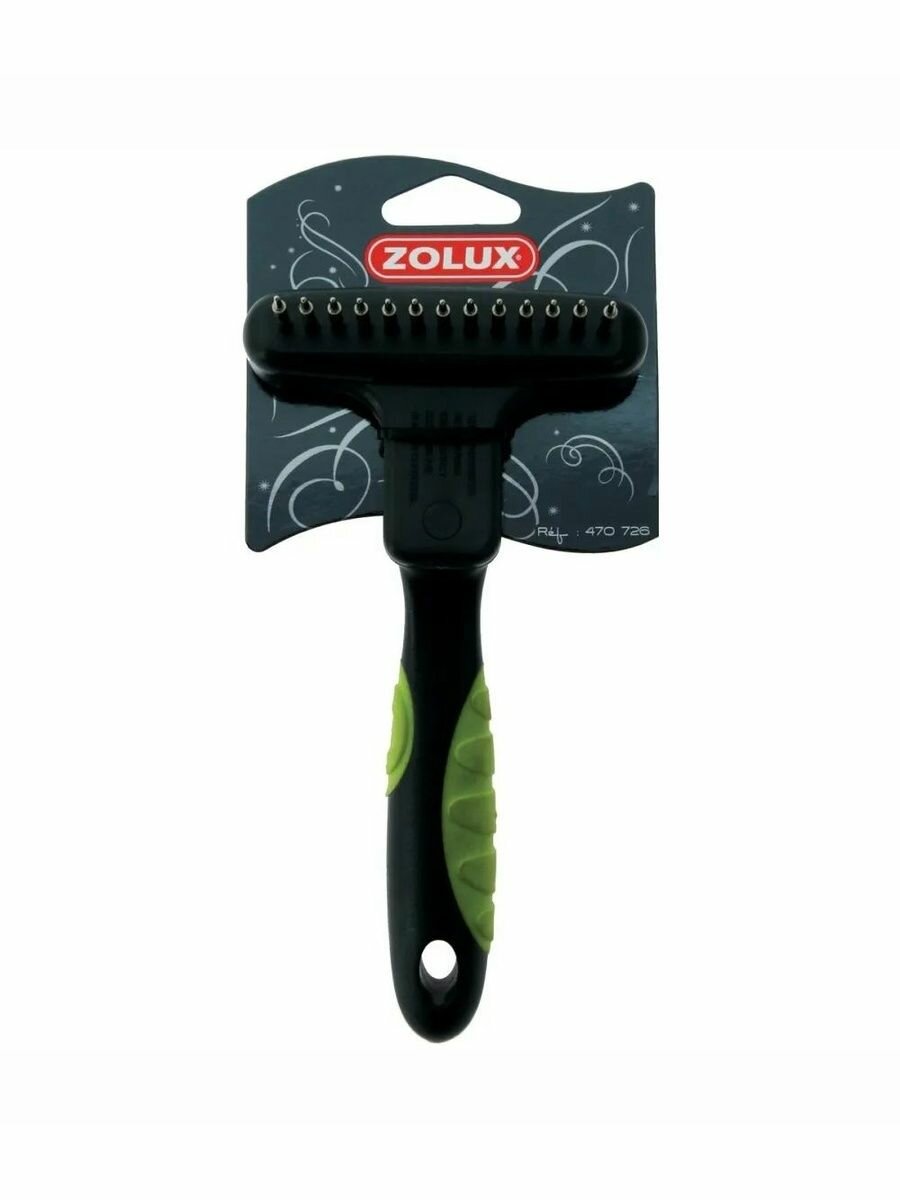 Скребница ZOLUX для удаления шерсти кошек и собак, комбинированная, 13 зубцов