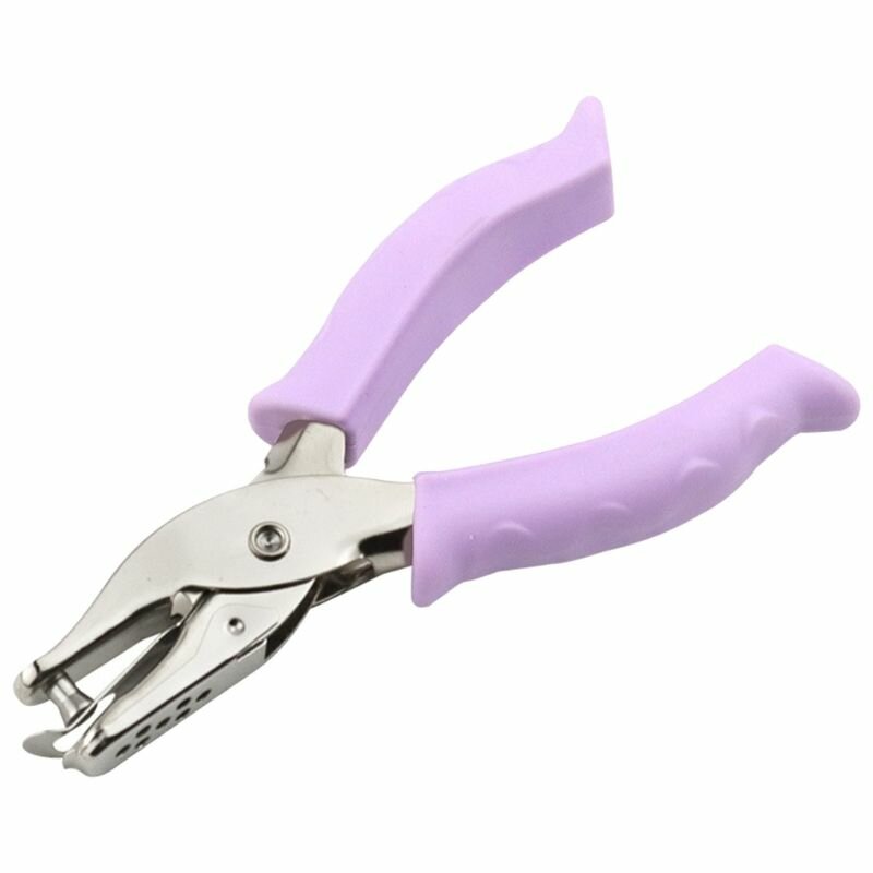 Дырокол с одним отверстием для бумаги с удобной ручкой для офиса и рукоделия, Фиолетовый