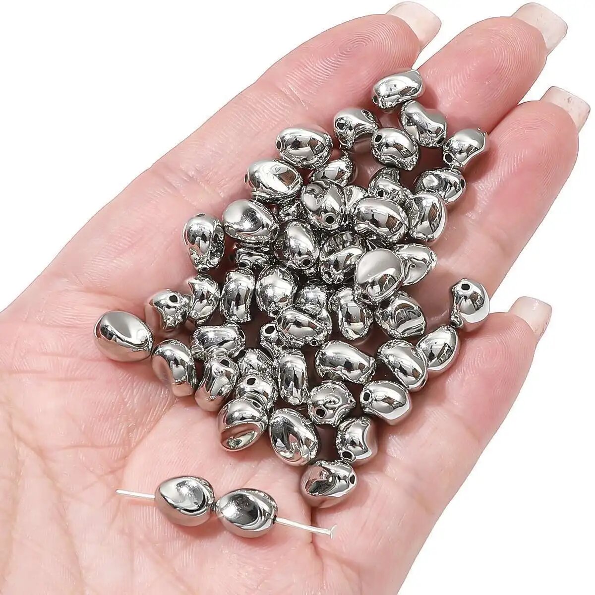 Металлические блестящие квадратные подвески со звездами и крестом E 7x8mm 20pcs