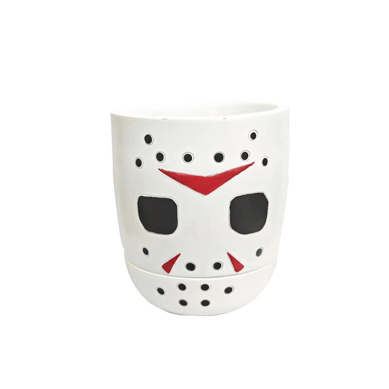 Креативная резиновая маска для лица, цветочный горшок, забавный мультяшный цветочный горшок в стиле ужасов, кашпо для суккулентов, для внутреннего и наружного использования, для сада, балкона, декоративное украшение для цветочного горшка