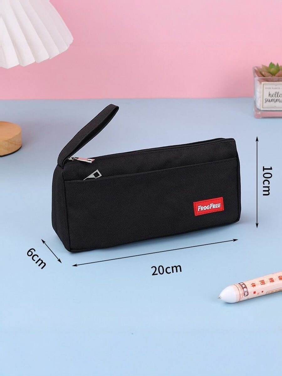 Пенал, большая вместимость, двухслойное хранение, материал оксфордская ткань