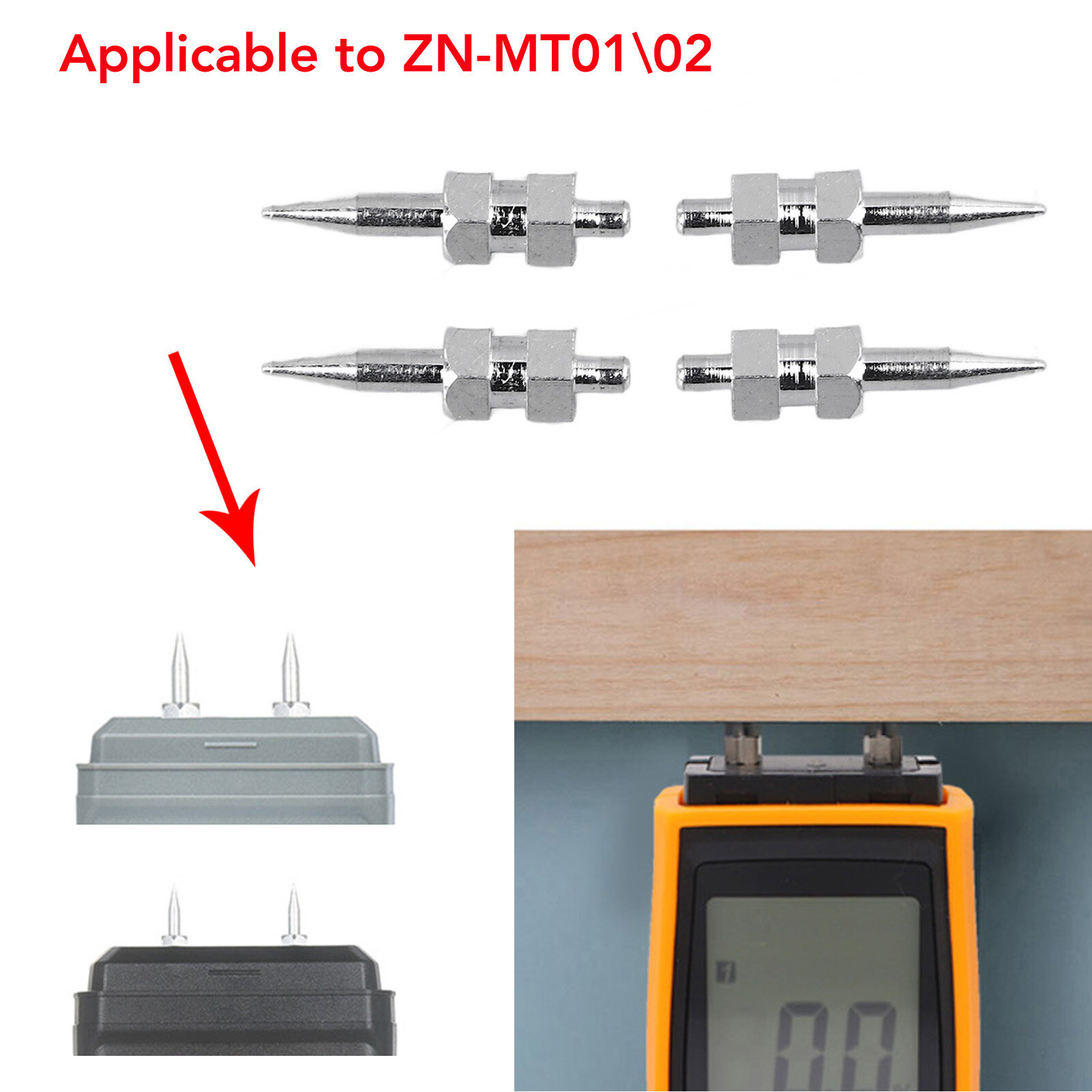 Шт. Измеритель влажности, тестовый зонд, сменный датчик влажности, датчик влажности для ZN MT012