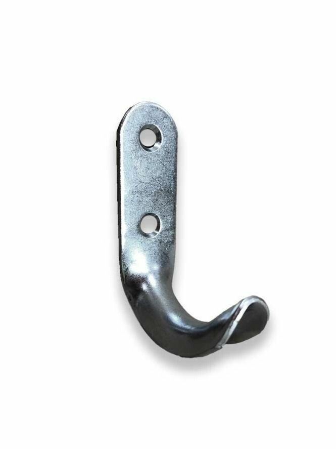 Крючок-вешалка PRM №7, настенный, серебристый, цинковое покрытие, сталь, 1 шт.