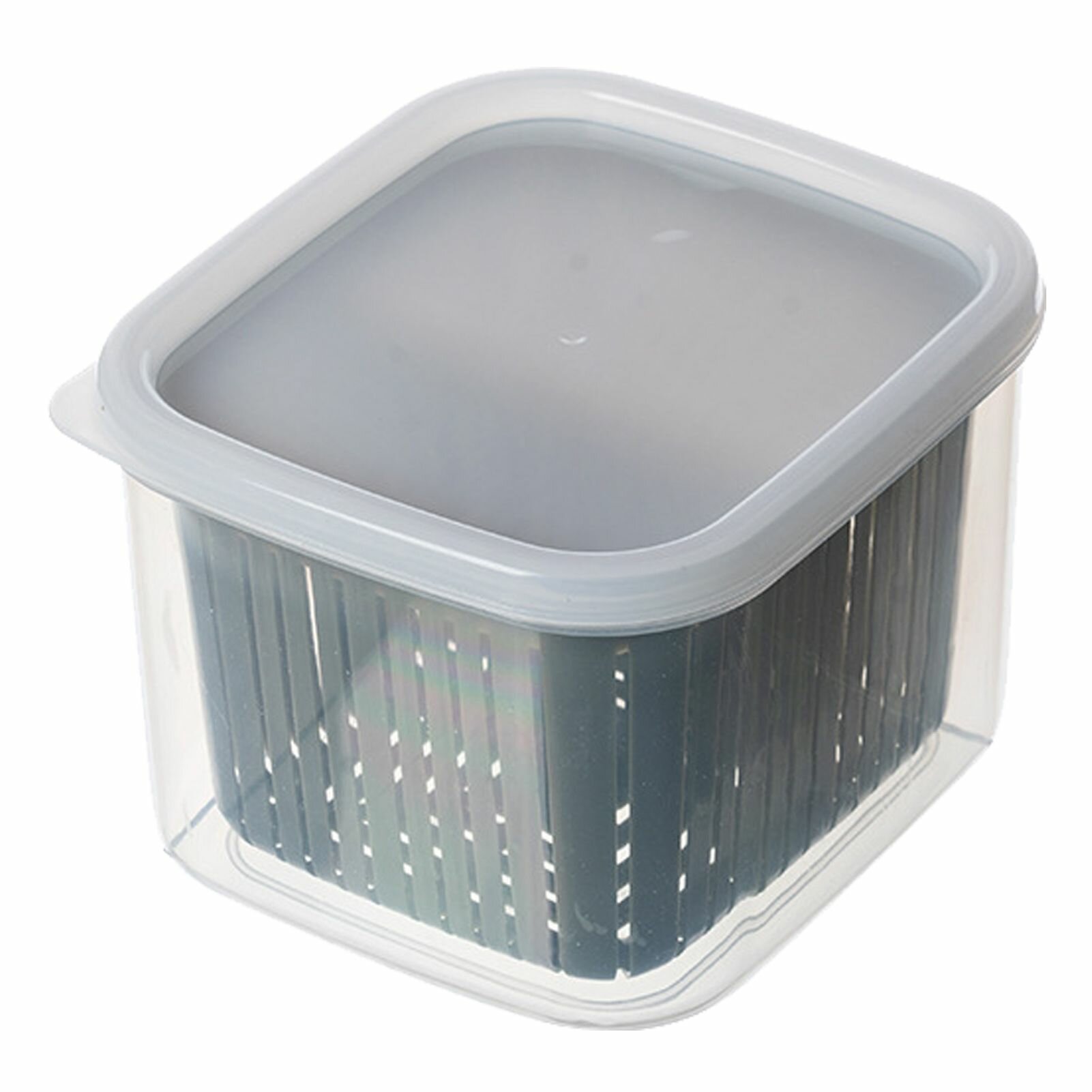 Контейнер для хранения кухонных продуктов, овощей, фруктов, 2 отделения, органайзер для хранения холодильника для лука, имбиря, чеснока, зеленого цвета