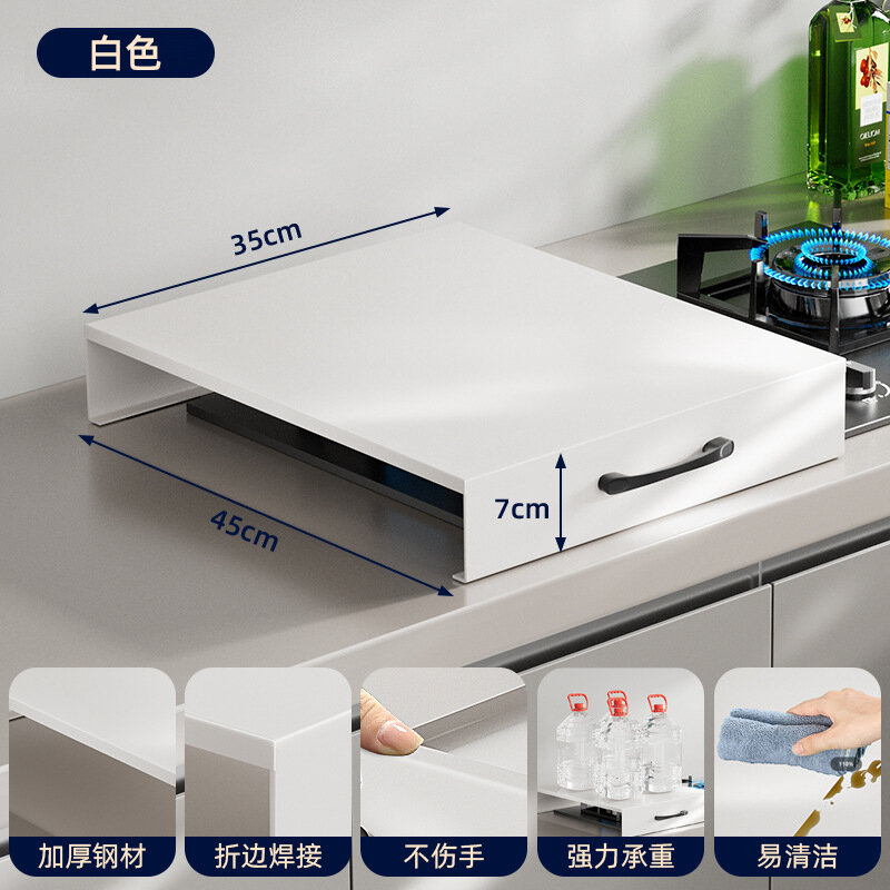 Крышка для газовой плиты, одинарная конфорка, матовая, белая, 35x45x7 см