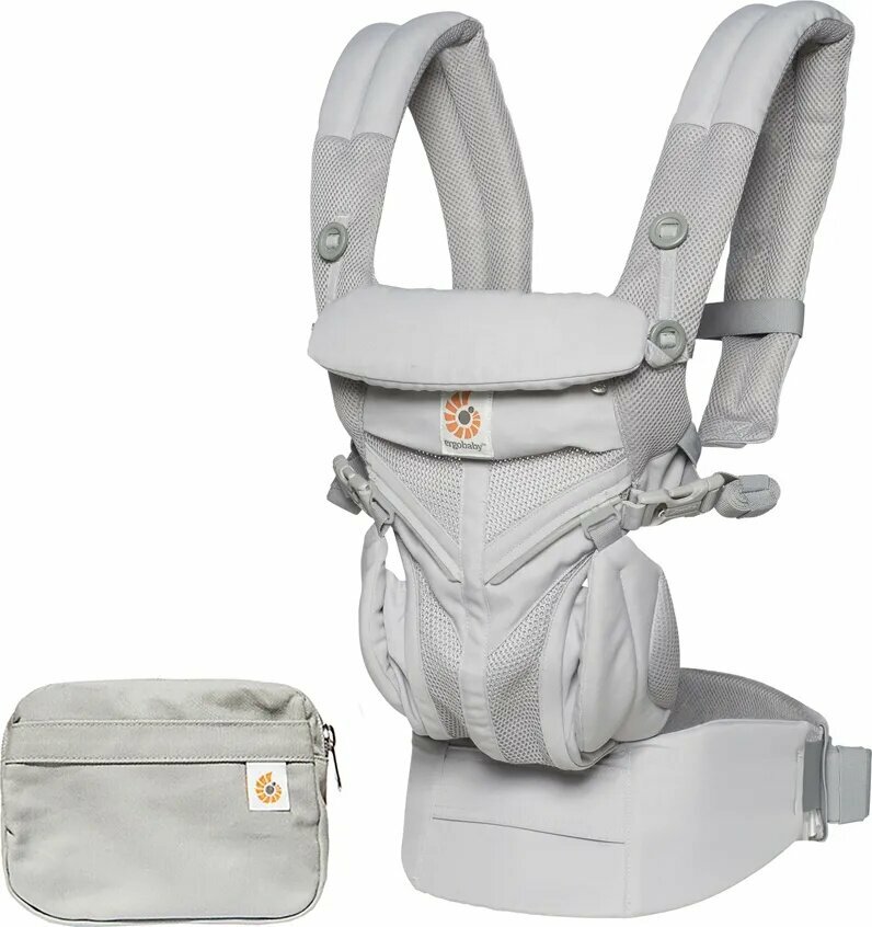 Эргорюкзак- хипсит для малышей от 0 / Ergobaby OMNI 360 Cool Air Mesh - Pearl Grey/ сумка рюкзак для мамы
