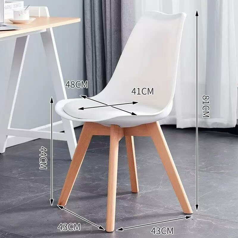 Прозрачный стул для кафе - современное кресло с цветной спинкой