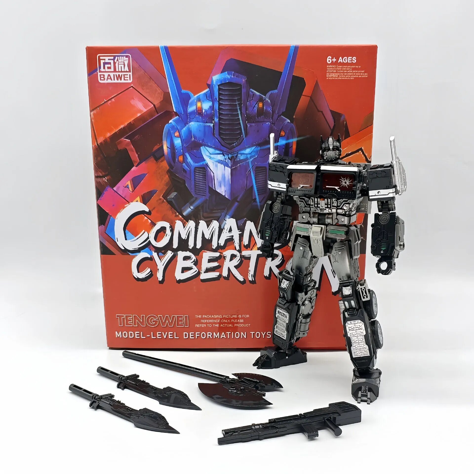 Трансформер робот(Transformers), Optimus Prime/Оптимус прайм , командир,17CM, Черная версия, подарок для мальчика/TW1027C