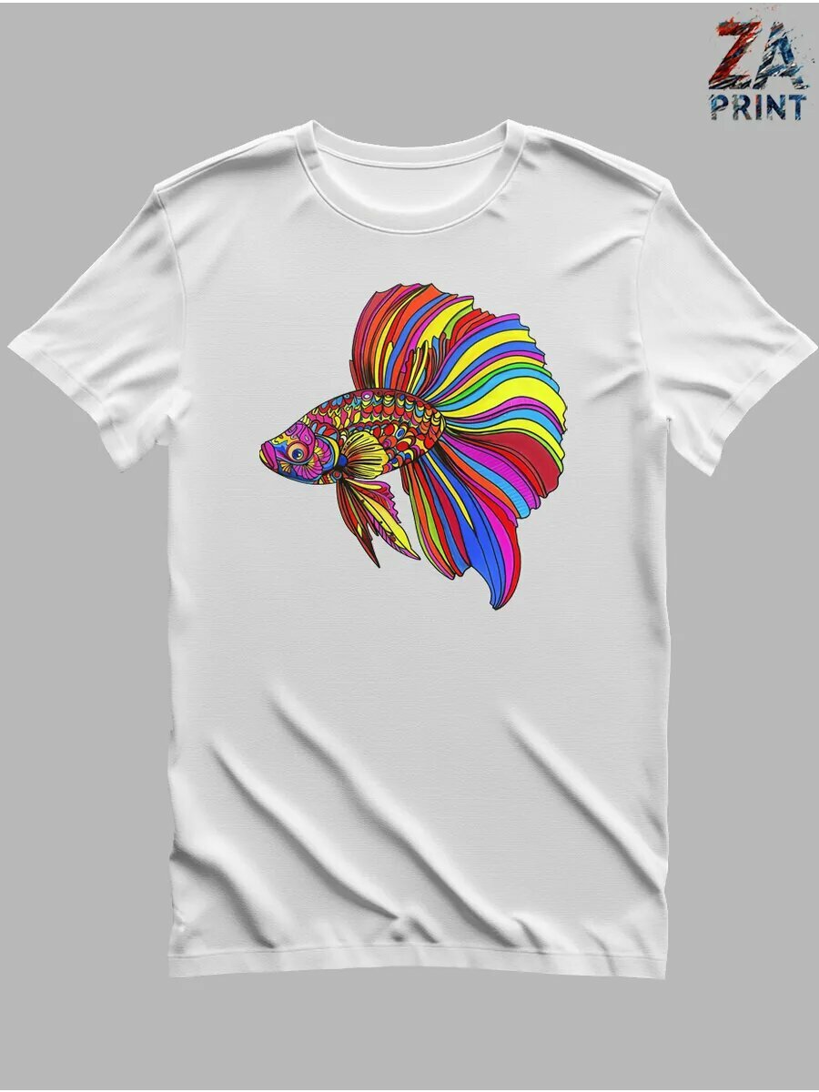 Футболка красивая рыба