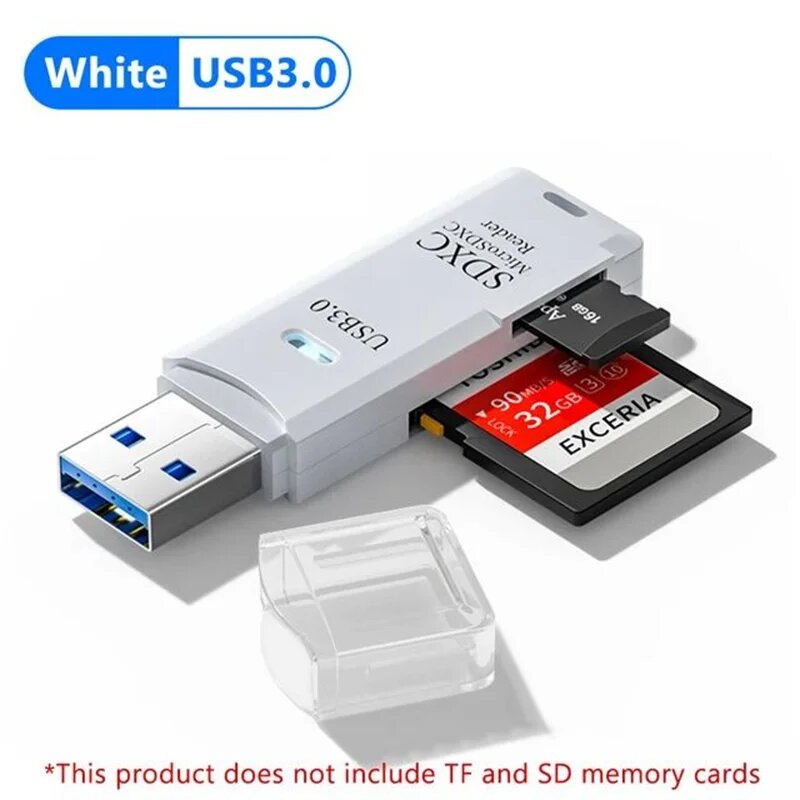 Многофункциональный кардридер USB 3.0 2 в 1