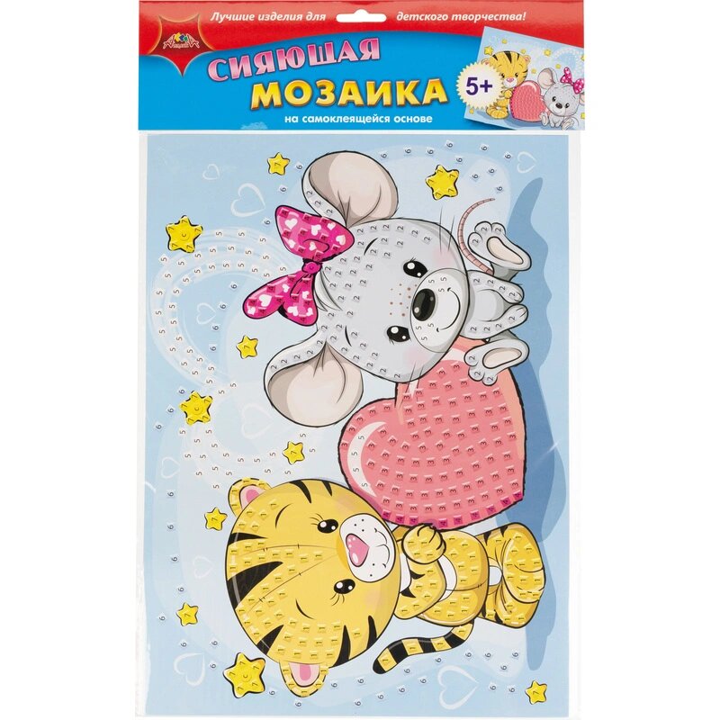 Мозаика самокл. сияющая из мягк. пласт. А3 Милашки С2258-22