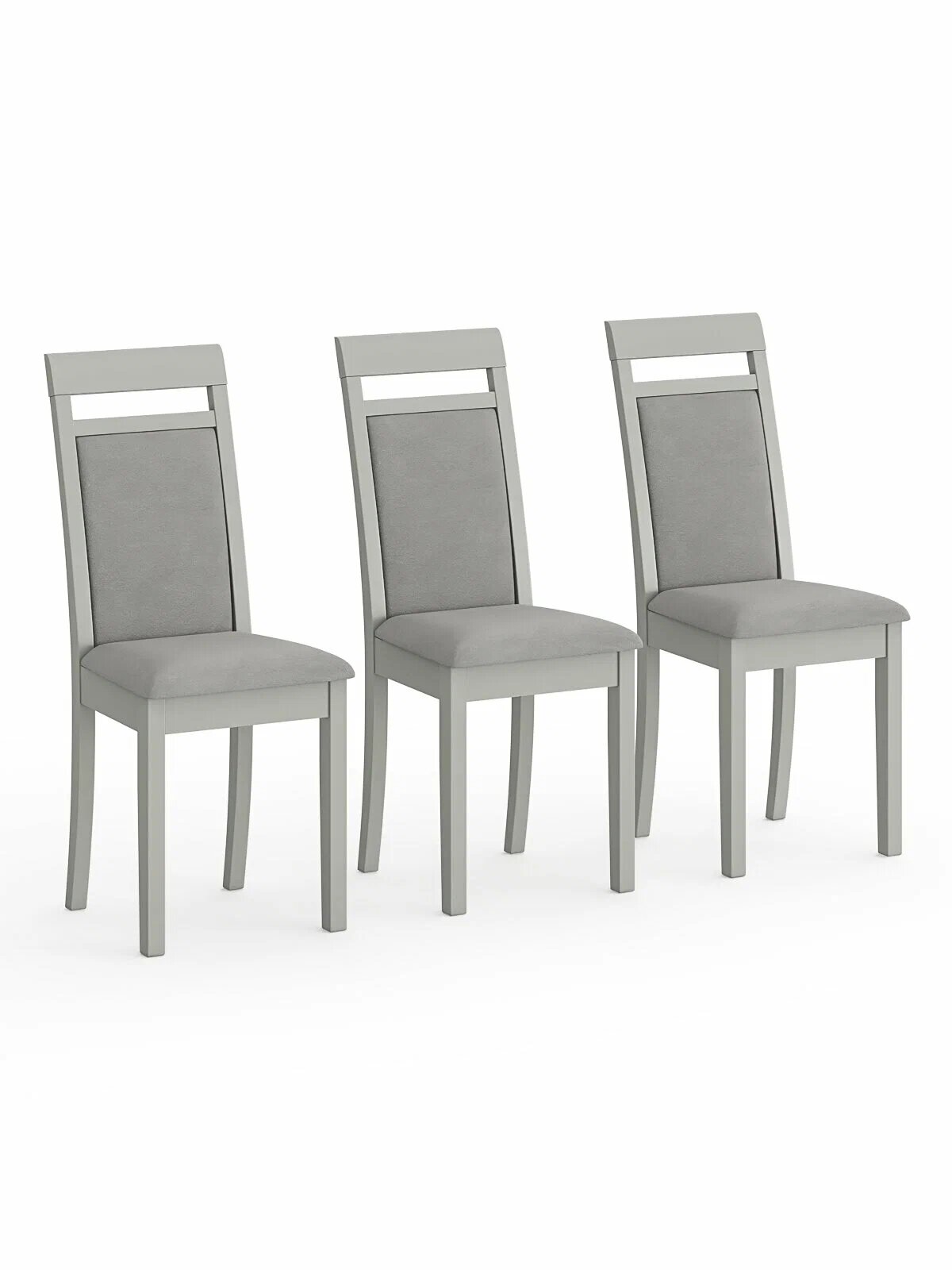 Стулья деревянные Гольф-12 комплект 3 шт. разборные цвет серый, обивка серый 63