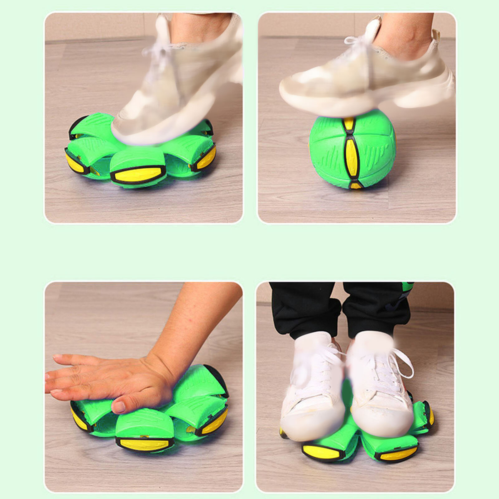 Летающая тарелка, магический деформационный шар с легкой декомпрессией, летающие плоские шары для метания дисков, интерактивная игрушка для родителей и детей со светло-зеленым цветом