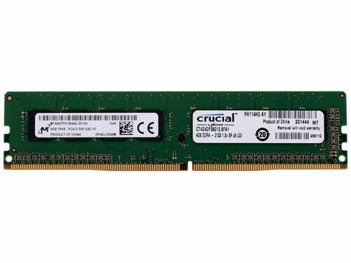 Оперативная память Crucial (CT4G4DFS8213) DIMM DDR4 4ГБ - DDR4, 4ГБх1 шт, 2133 МГц, 15-15-15-42