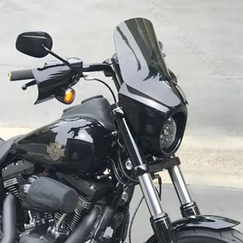 Для Harley Dyna Low Rider Lowrider S уличный мотоциклетный ламинар ветровое стекло ветровые экраны ветровые дефлекторы козырек черный, Черный