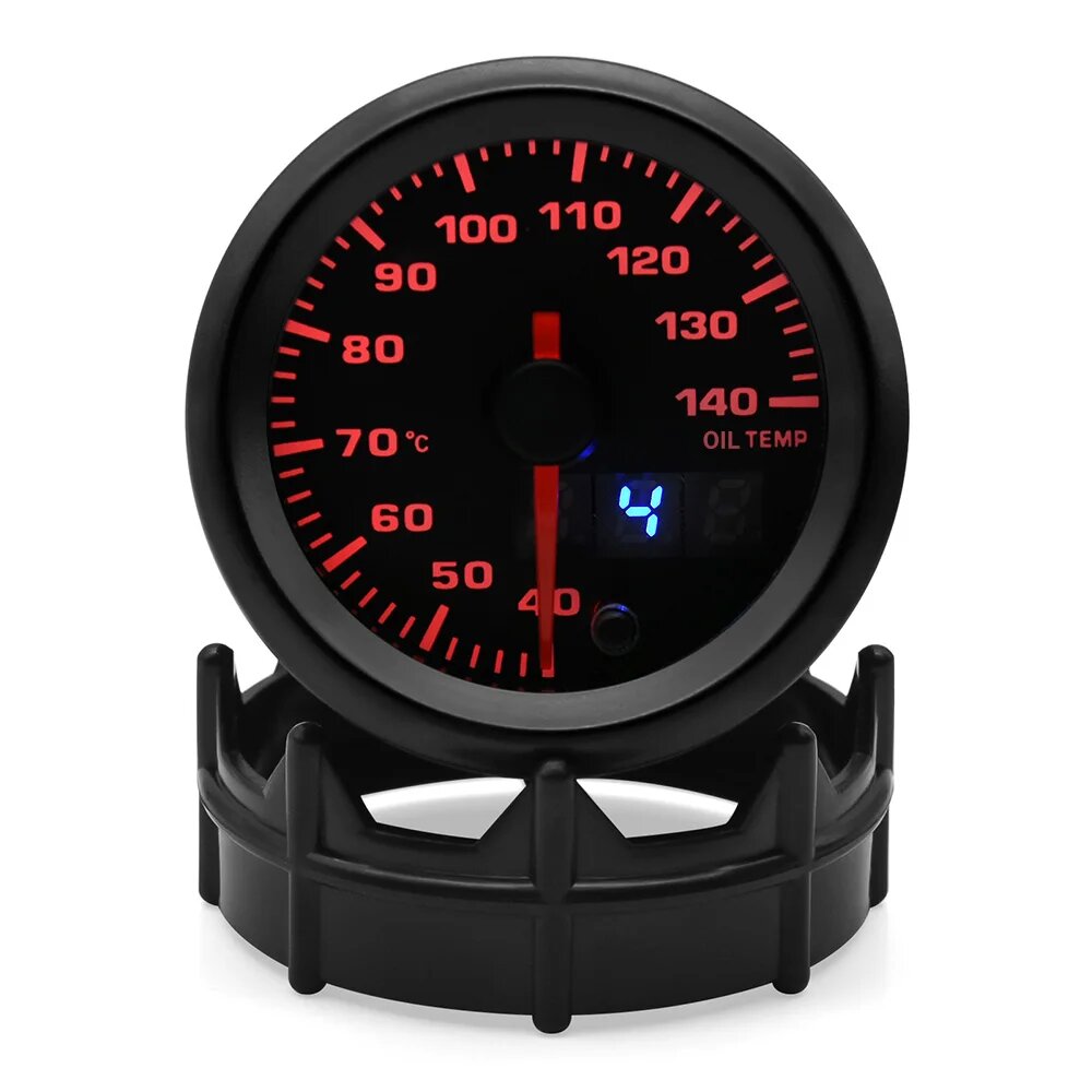 Автомобильный датчик температуры масла, 52 мм, 7 цветов, двойной дисплей, 40-140 градусов Цельсия с 1/8NPT Автомобильный датчик температуры для бензинового автомобиля, 12 В