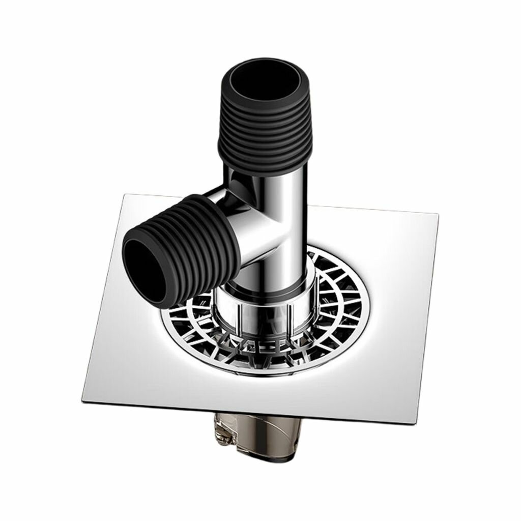 Сливная труба стиральной машины "один в два" с защитой от обратного хода воды, специальная ярко-серебристая тройниковая головка-подсоединяется к раковине и бачку для белья