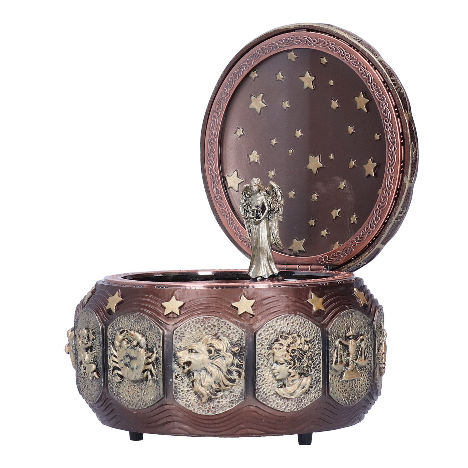 Музыкальная шкатулка, модное творчество, вращающиеся 12 созвездий, подарки на день рождения, медный замок Весов в небе